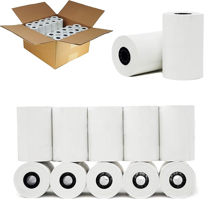 3 1/8 x 90 thermal paper roll 25 pack - fd 100 thermal paper ...